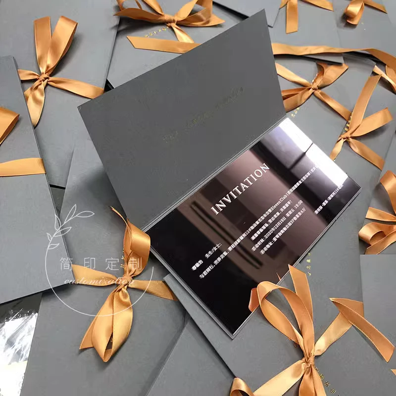 Lettre-d-invitation-de-mariage-personnalis-e-haut-de-gamme-pli-e-or ...