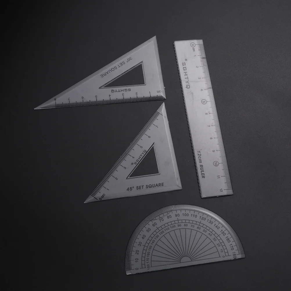 Geometry Tool Set Compass Ruler Protractor Mathcompasses Tools Students ...