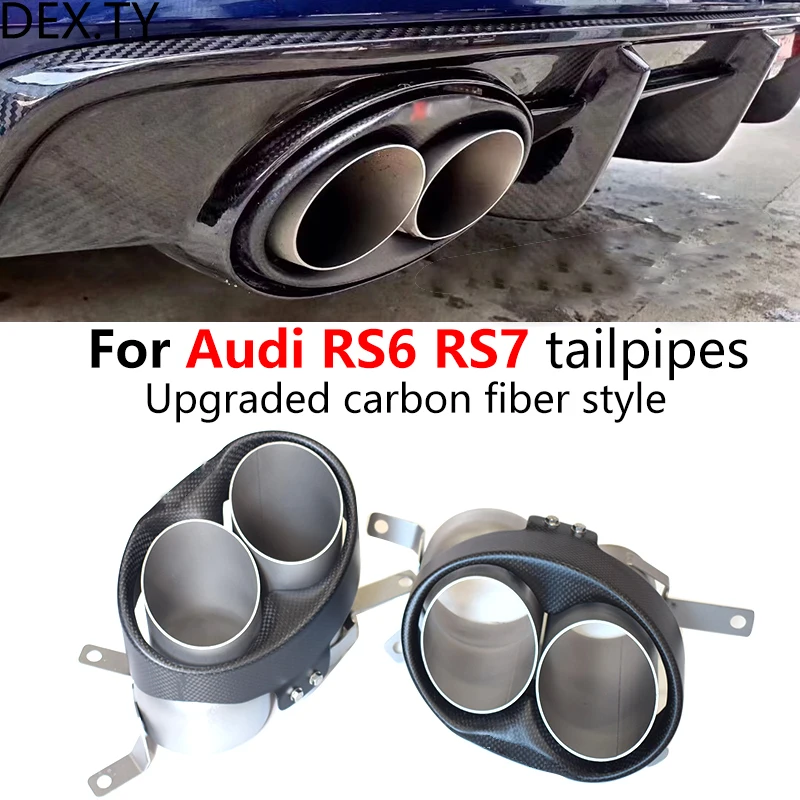 1-pair-for-2016-2017-2018-Audi-RS6-RS7-Exhaust-Pipe-Retrofit-Upgrade-RS ...