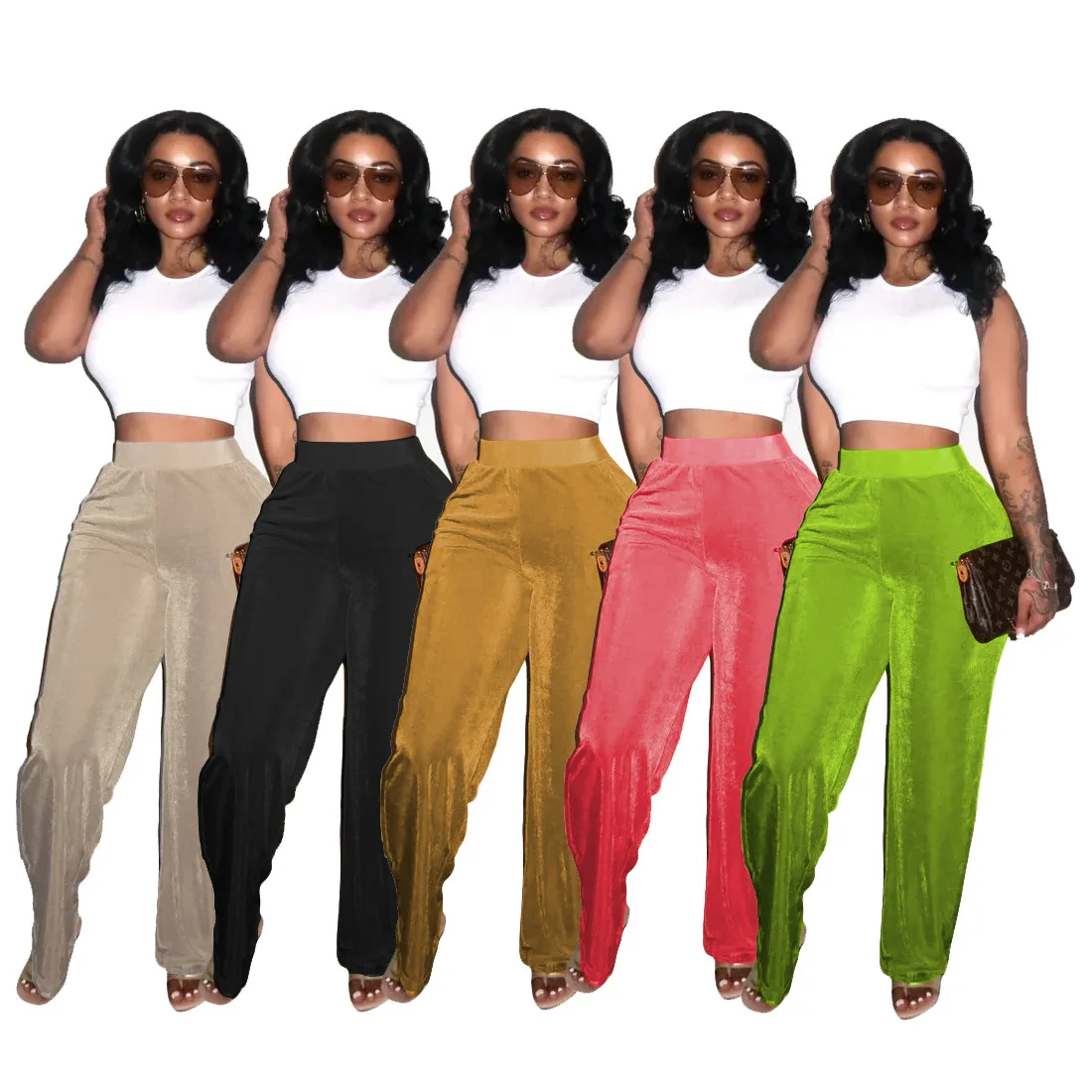 Casual-Women-Jogger-Pants-Solid-Color-Long-Pants-Streetwear-Clothes-For ...
