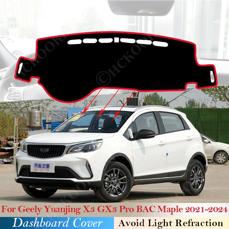 Dashboard Cover Dash Board Mat Carpet Pad For Geely Yuanjing X3 GX3 Pro ...
