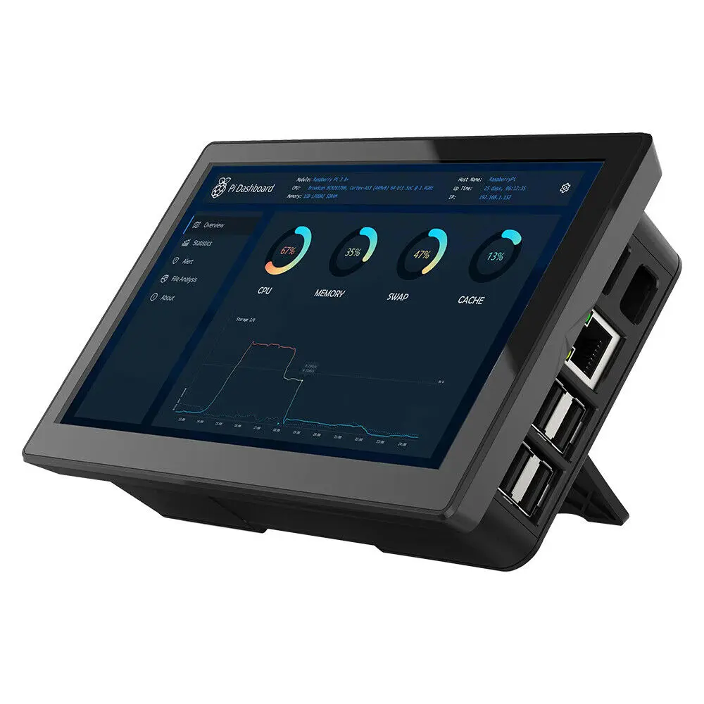 Eviciv monitor portátil para raspberry pi, tela sensível ao toque ...