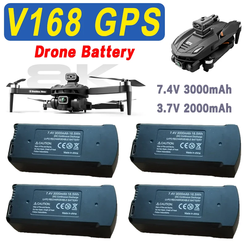 Original-V168-GPS-Drone-Battery-7-4V-3000mAh-RC-Quadcopter-3-7V-2000mAh ...
