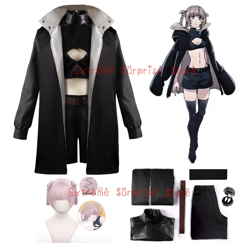Anime Call of The Night Nanakusa Nazuna Cosplay Costume Wig Black Cloak ...