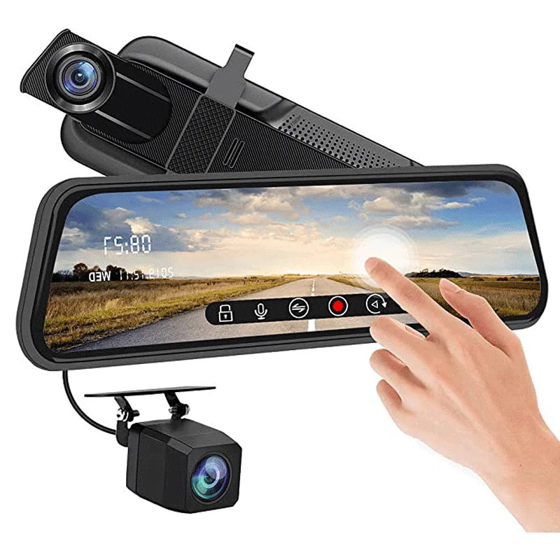 10-Inch-Car-DVR-Mirror-Video-Recorder-1080P-Touch-Screen-Dashcam-For ...