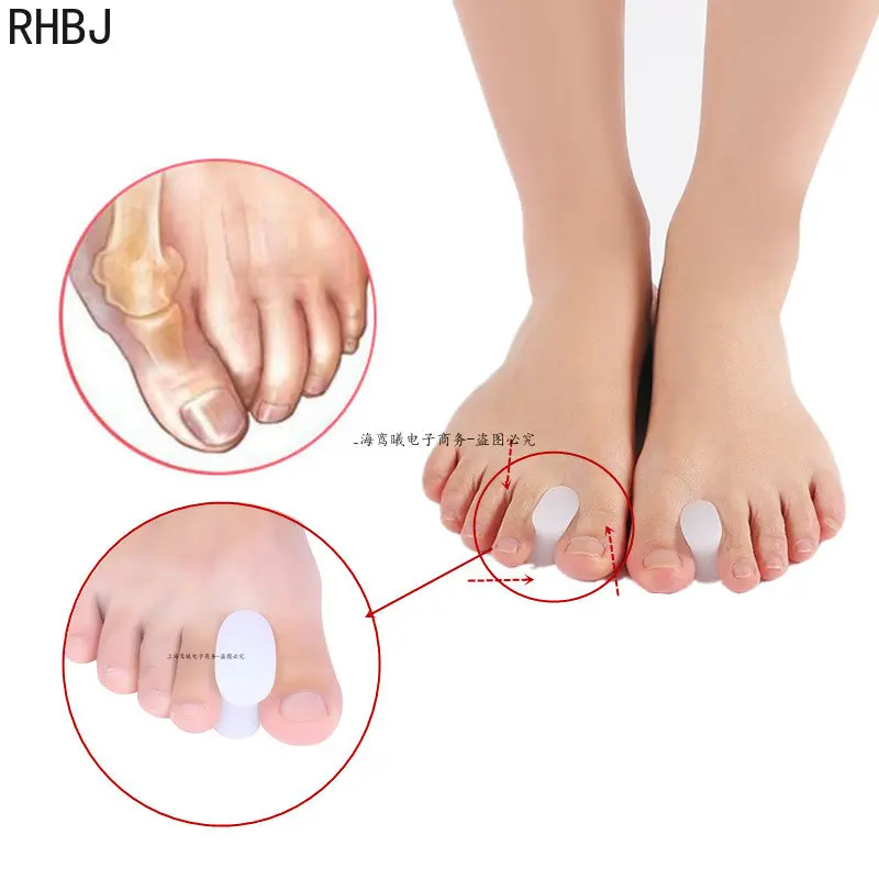 RHBJ 2/4pcs Orthopedic Big Toe Separator Spacer Silicone Straightener ...