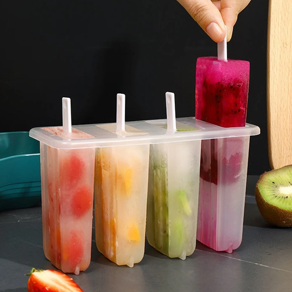 4-Cells-Ice-Popsicle-Mold-Plastic-Ice-Cream-Mold-Ice-Tray-DIY-Ice-Cream ...