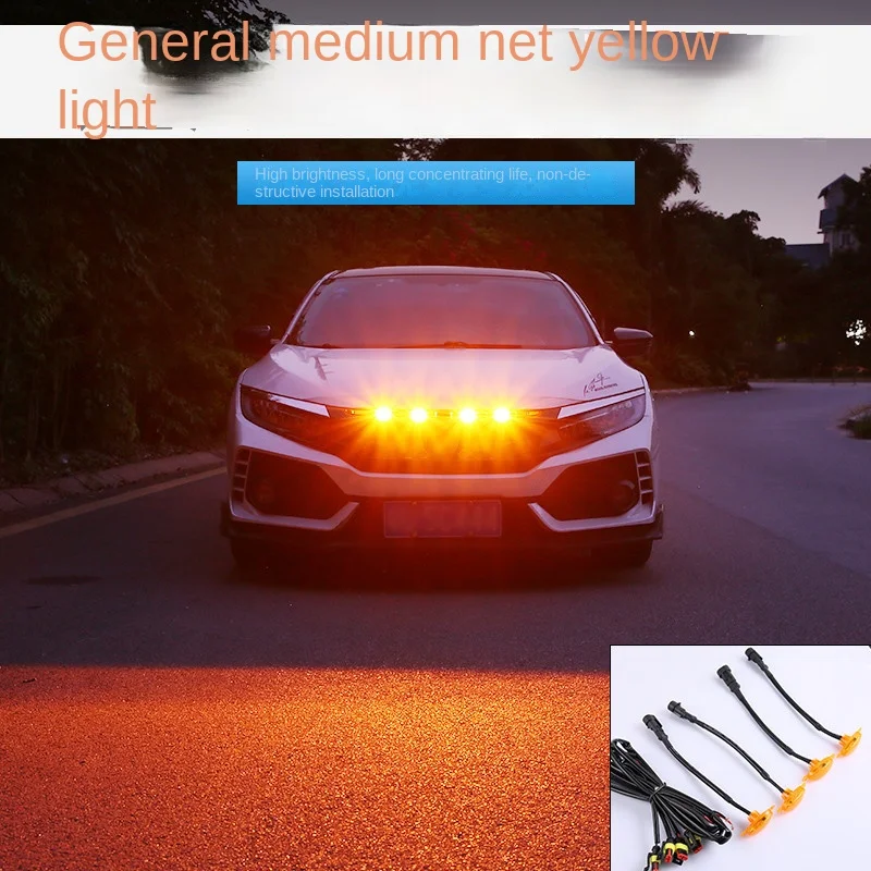 Radiator-Grille-of-Car-Decorative-Light-Modified-off-Road-Vehicle ...