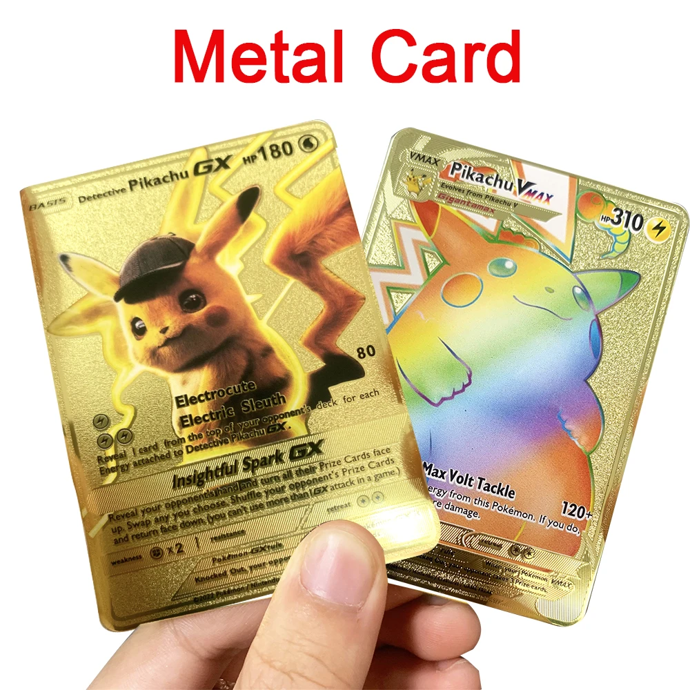 Yeni-Pikachu-DIY-alt-n-Pokemon-Metal-kart-Arceus-chariiron-demir-Vmax ...