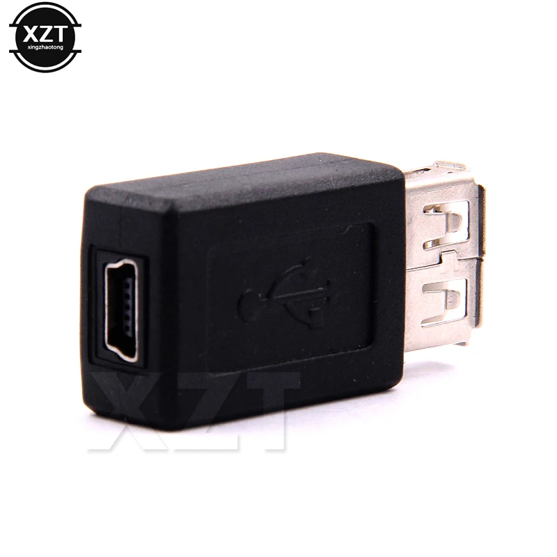 Newest Black USB 2.0 Type A Female to Mini USB 5pin B Female Adapter ...