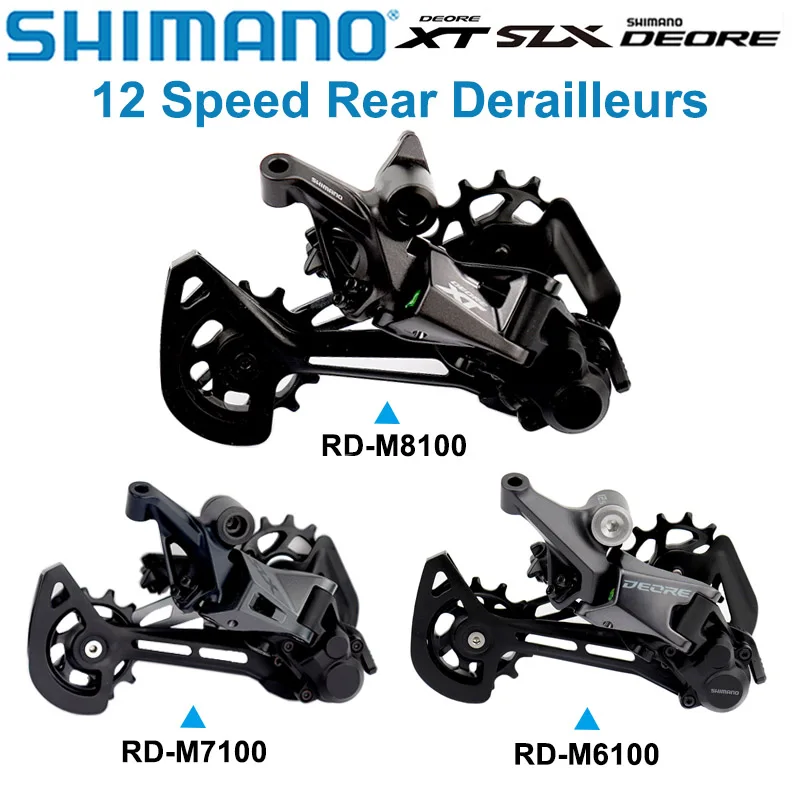 SHIMANO DEORE SLX XT RD M6100 M7100 M7120 M8100 M8120 Rear Derailleur Mountain Bike MTB 12-Speed ...
