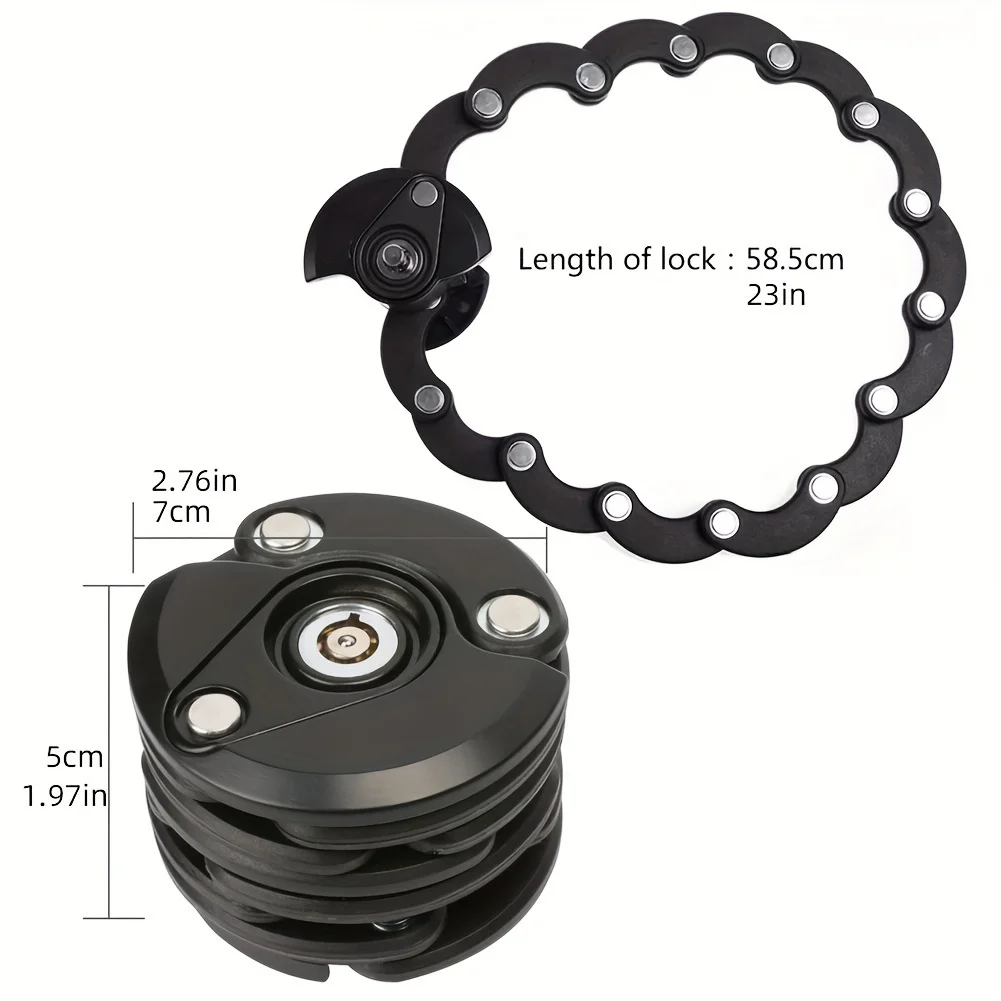 Folding-Bike-Lock-Compact-Bicycle-Lock-with-3-Keys-Lightweight-Bicycle ...