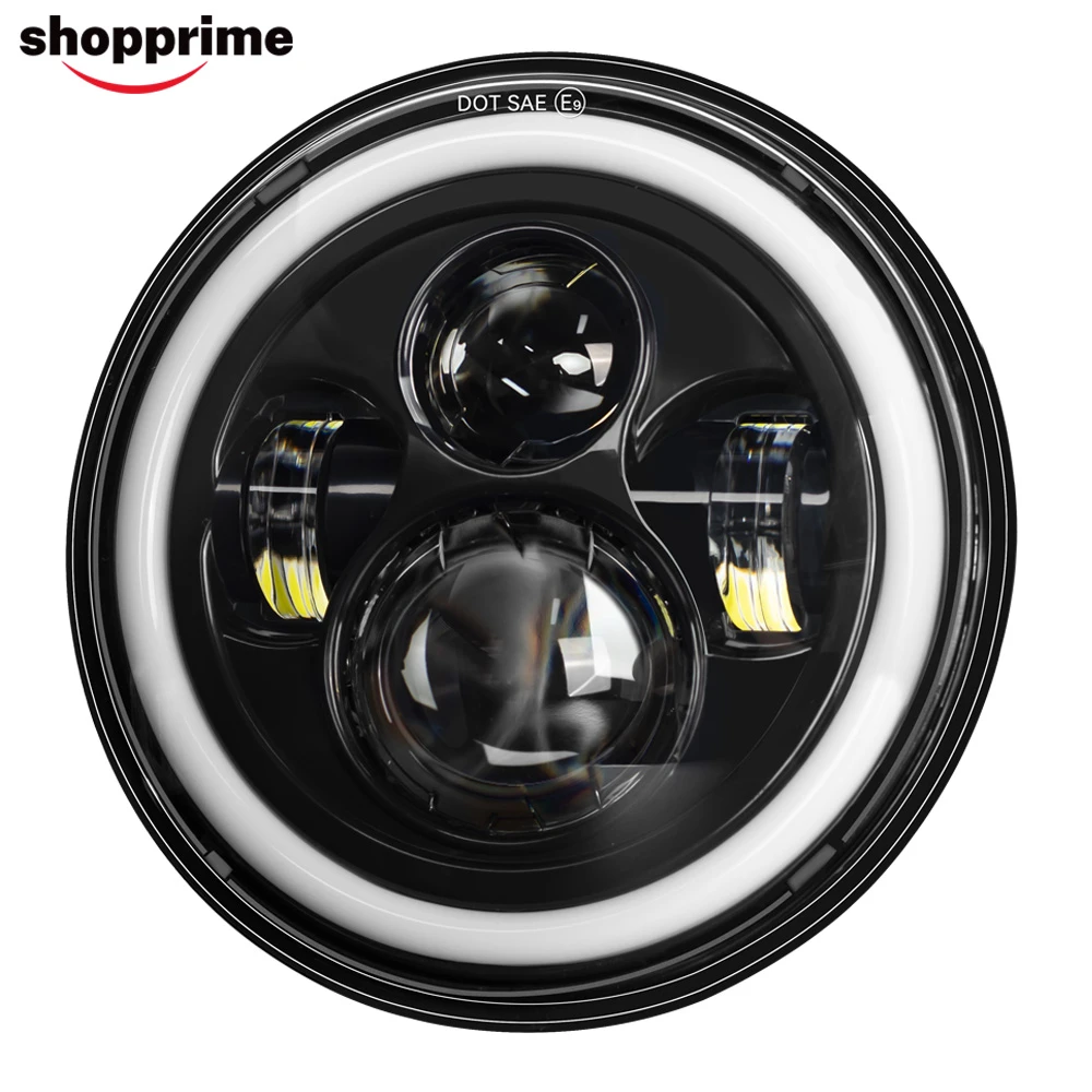 Faro Led Universal para motocicleta, faro DRL H4 de 7 pulgadas para ...