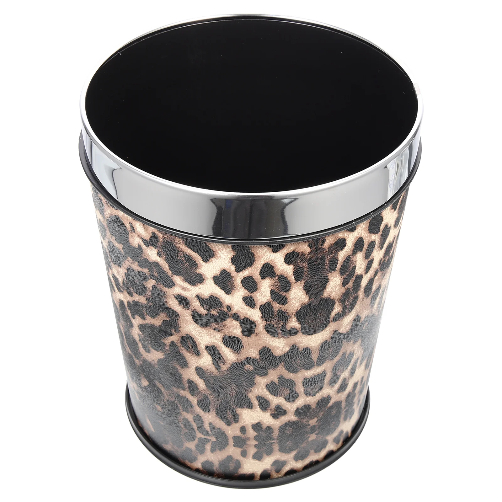 Leopard-Print-Bathroom-Trash-Can-Office-Automatic-with-Lid-Car-Bin ...
