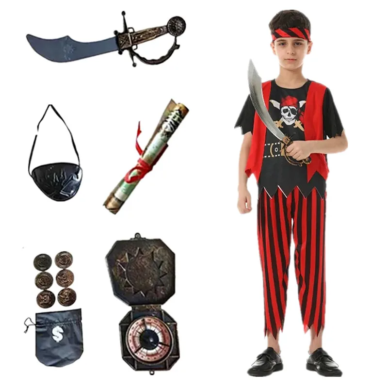 New-Year-Deluxe-Pirate-Costume-Boy-Pirate-Playset-Christmas-Cosplay ...