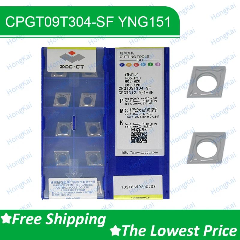 10PCS-ZCC-CNC-Carbide-Cutting-Tools-CPGT-Series-CPGT09T304-SF-YNG151 ...