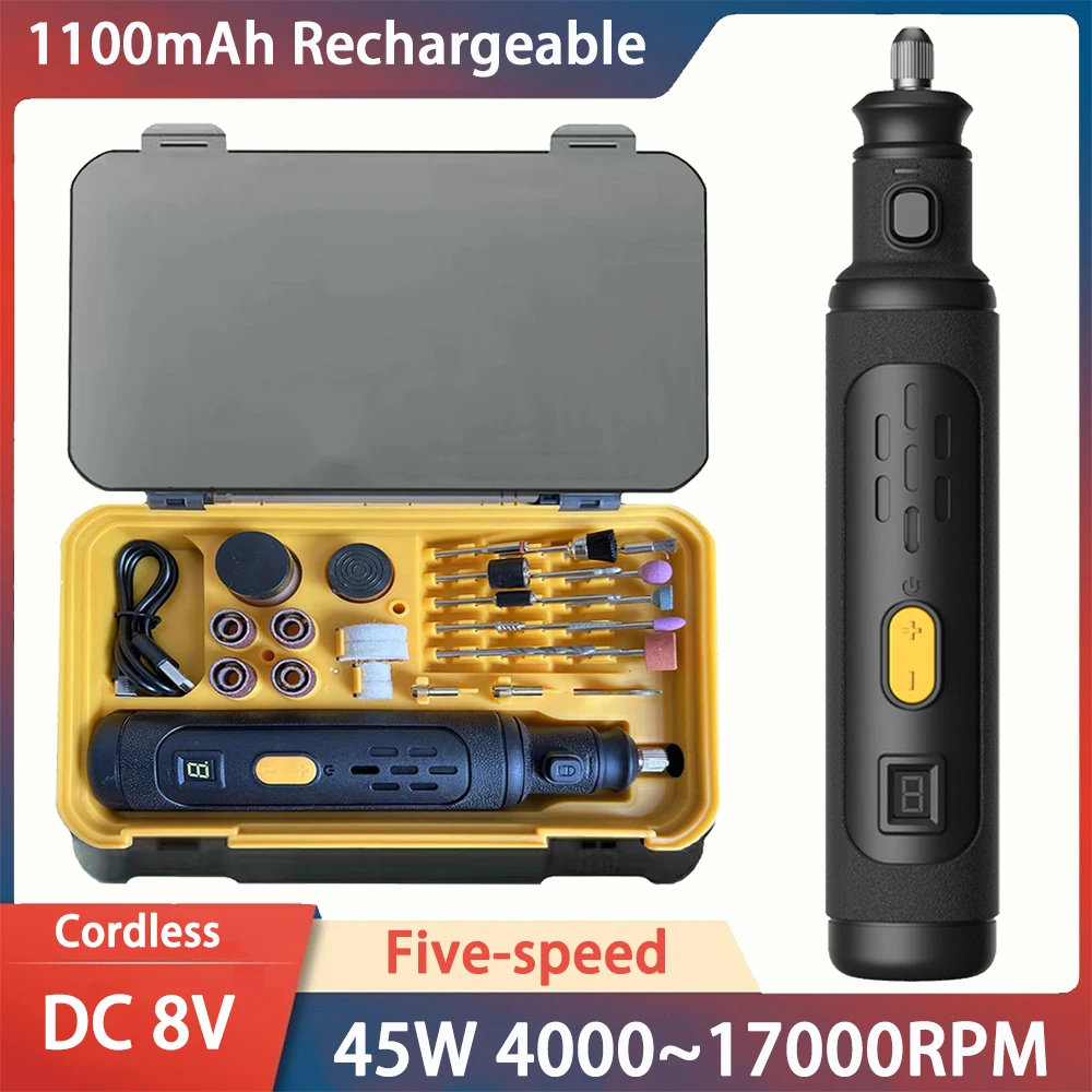 8V-4000-17000r-Wireless-Electric-Drill-Micro-Rotary-Tool-Engraver ...
