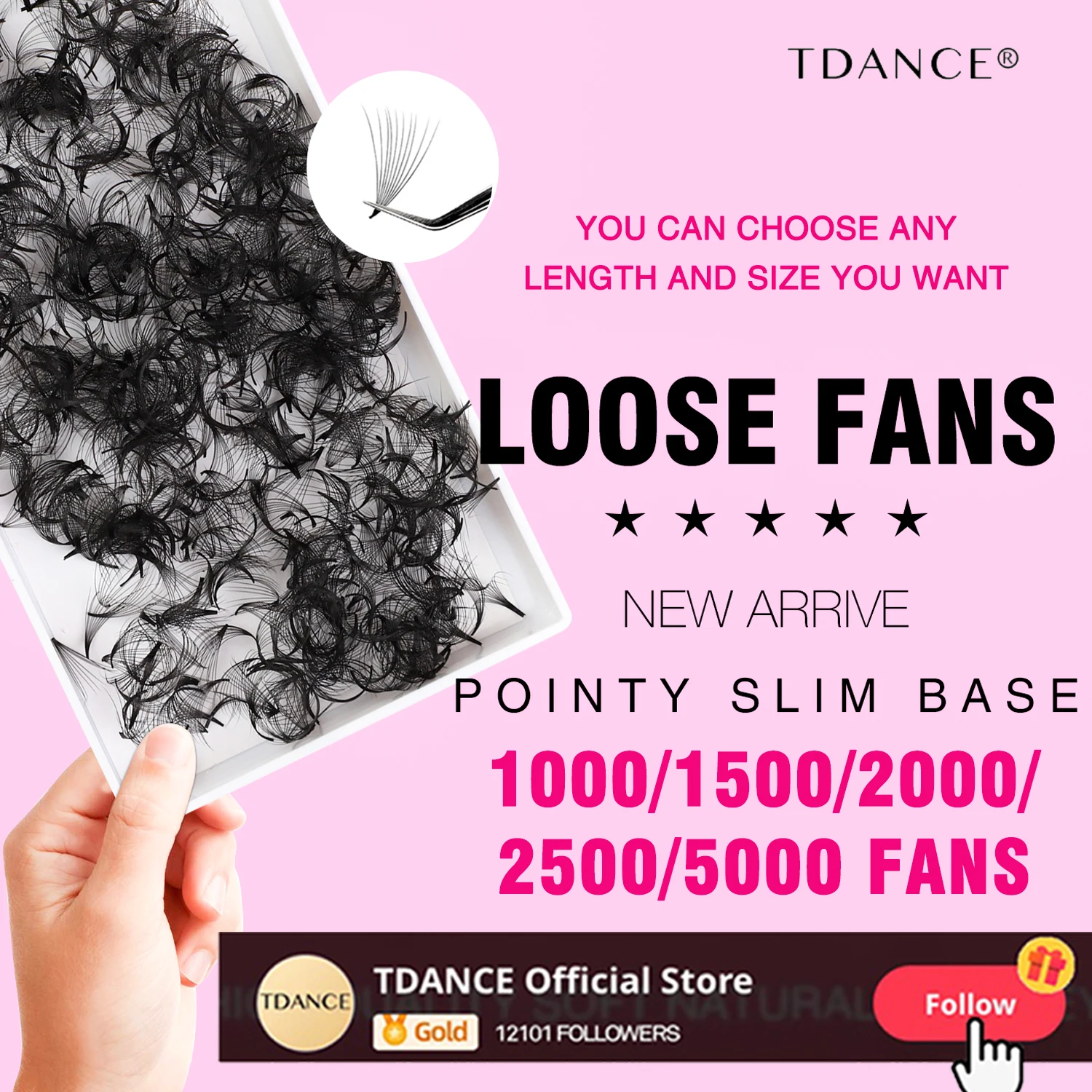 TDANCE 1000/1500/2000/2500/5000Fans Slim Narrow Sharp Stem Pointy Base ...