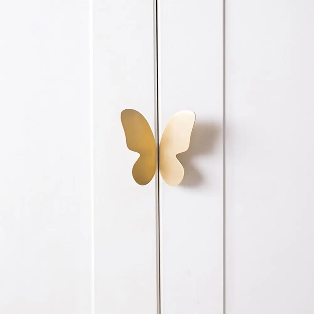 Luxury Gold Color Butterfly Brass Handle Wardrobe Door Handle Drawer ...