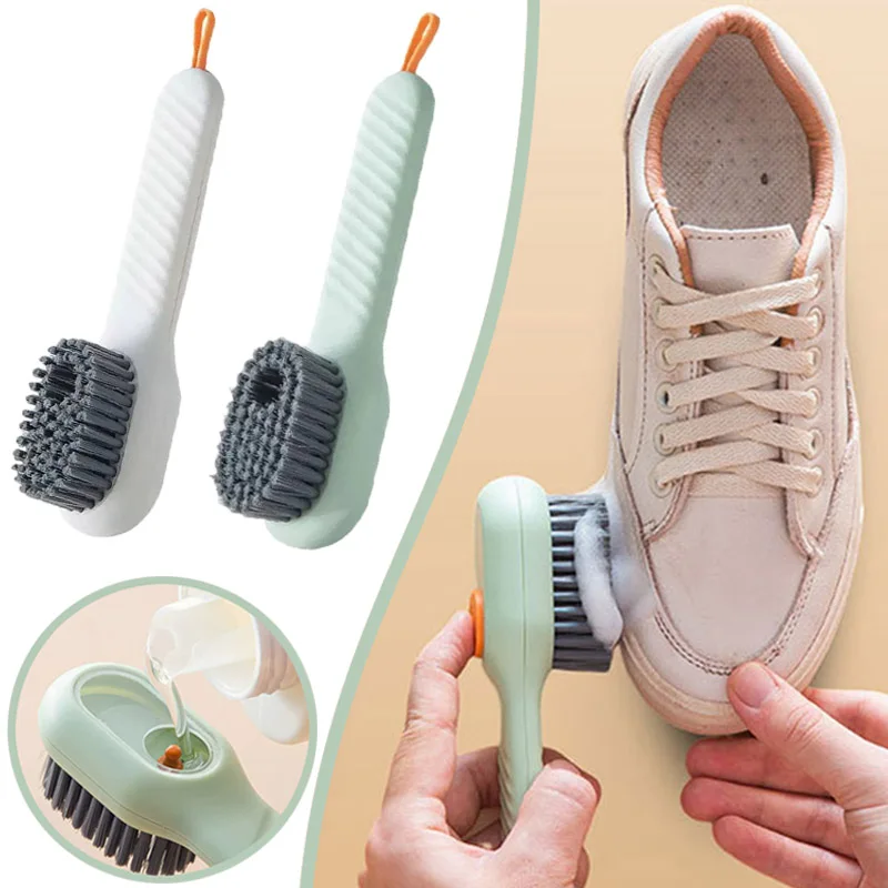 Multifunction Cleaning Shoe Brush Soft Automatic Liquid Shoe Brush Long ...