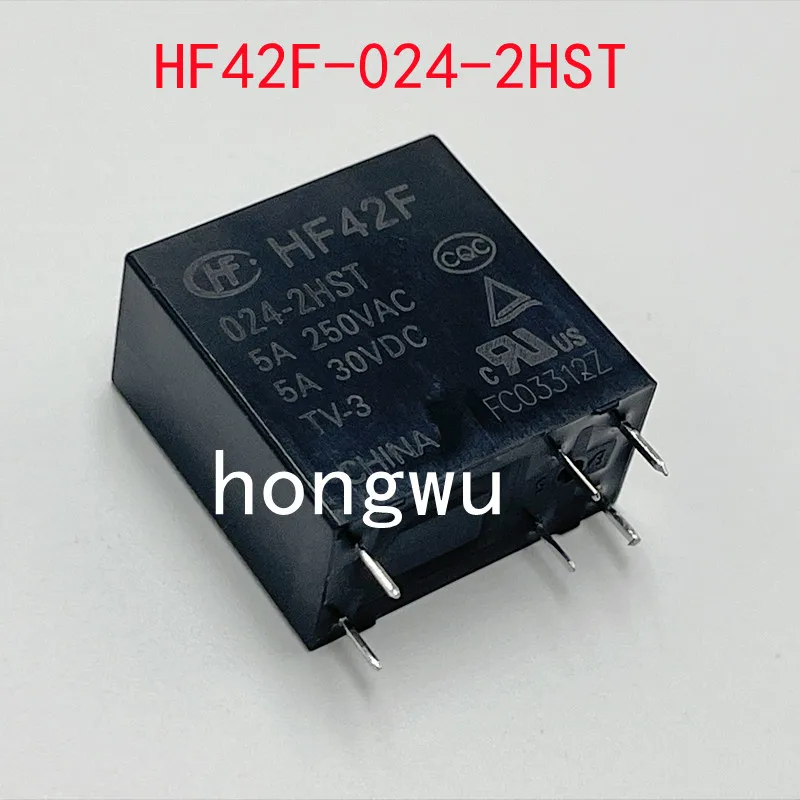 100% Original New 2PCS HF42F-024-2HST DC24V relay 5A 6pins