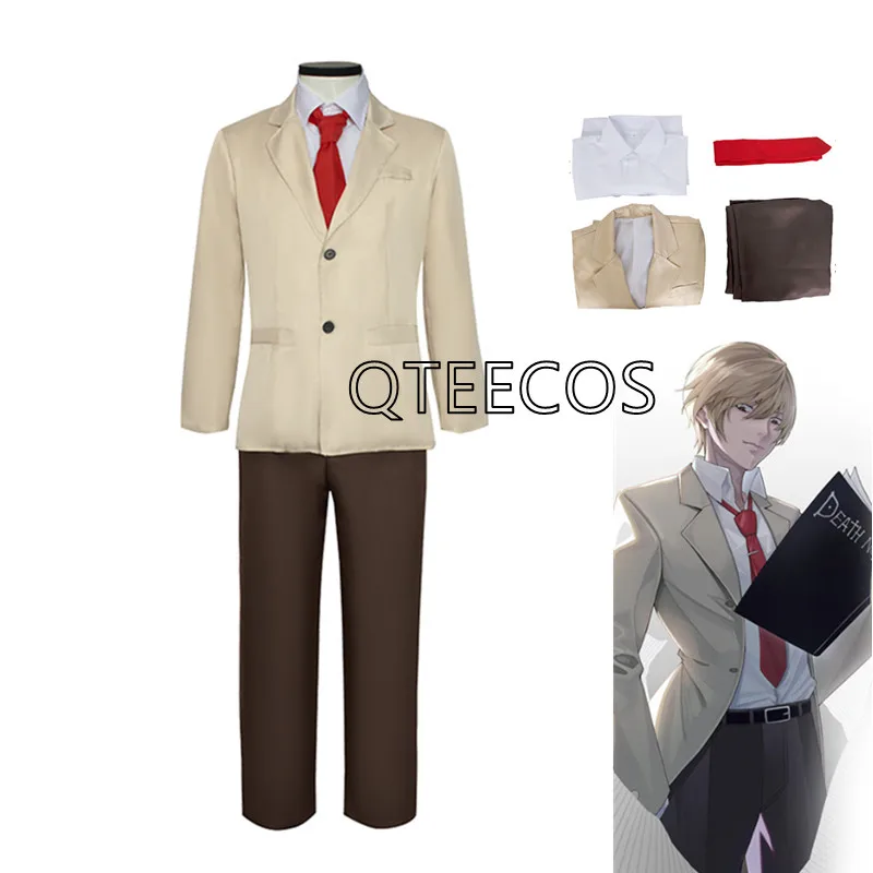 Anime-DEATH-NOTE-Yagami-Light-Cosplay-Costumes-Outfit-Coat-Pants-T ...