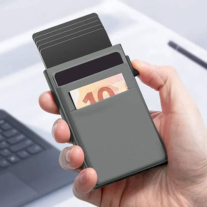 Tarjetero-inteligente-Rfid-para-hombre-y-mujer-billetera-delgada-de ...