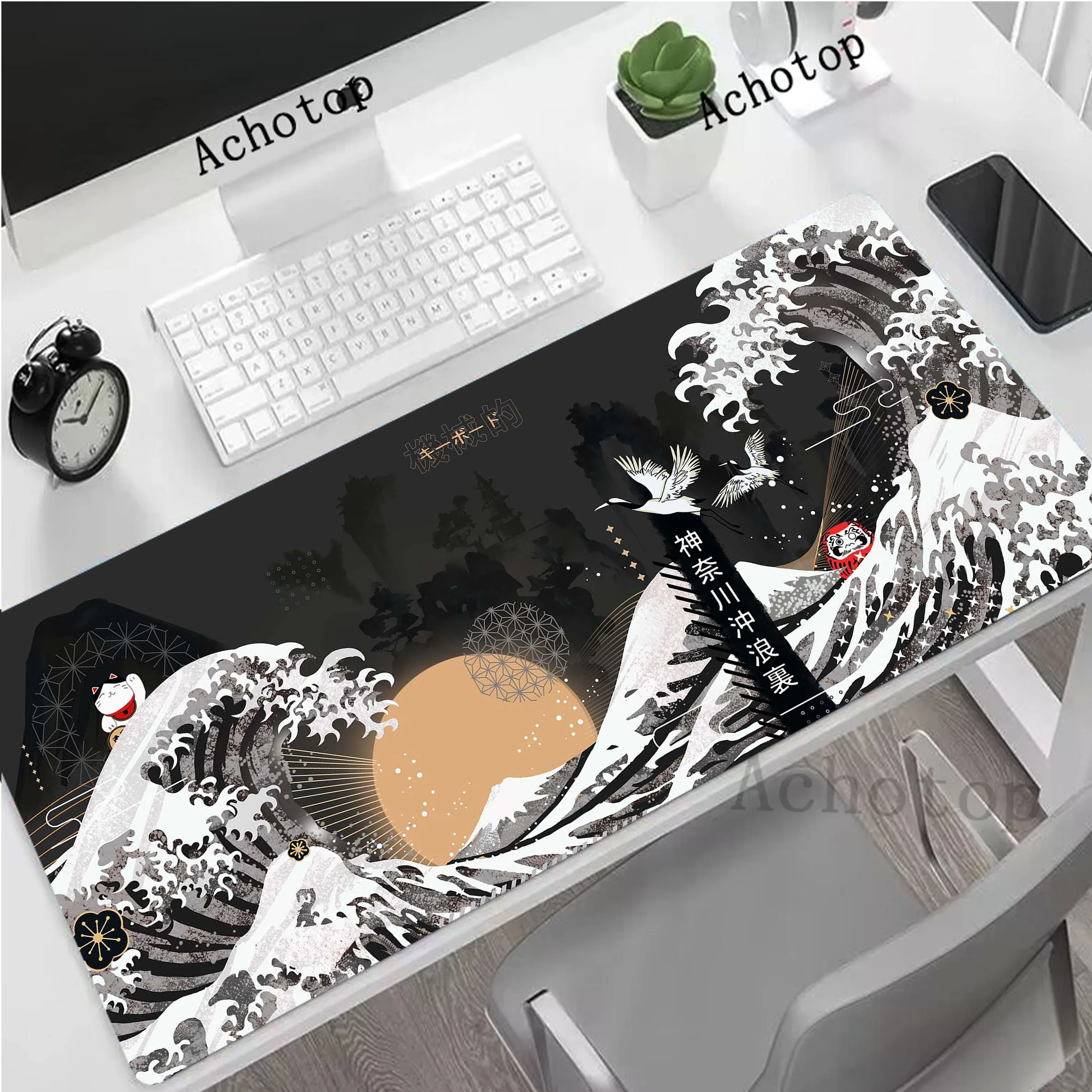 Great-Wave-Off-Large-Mousepad-XXL-Office-Mouse-Pad-Locking-Edge-Gaming ...