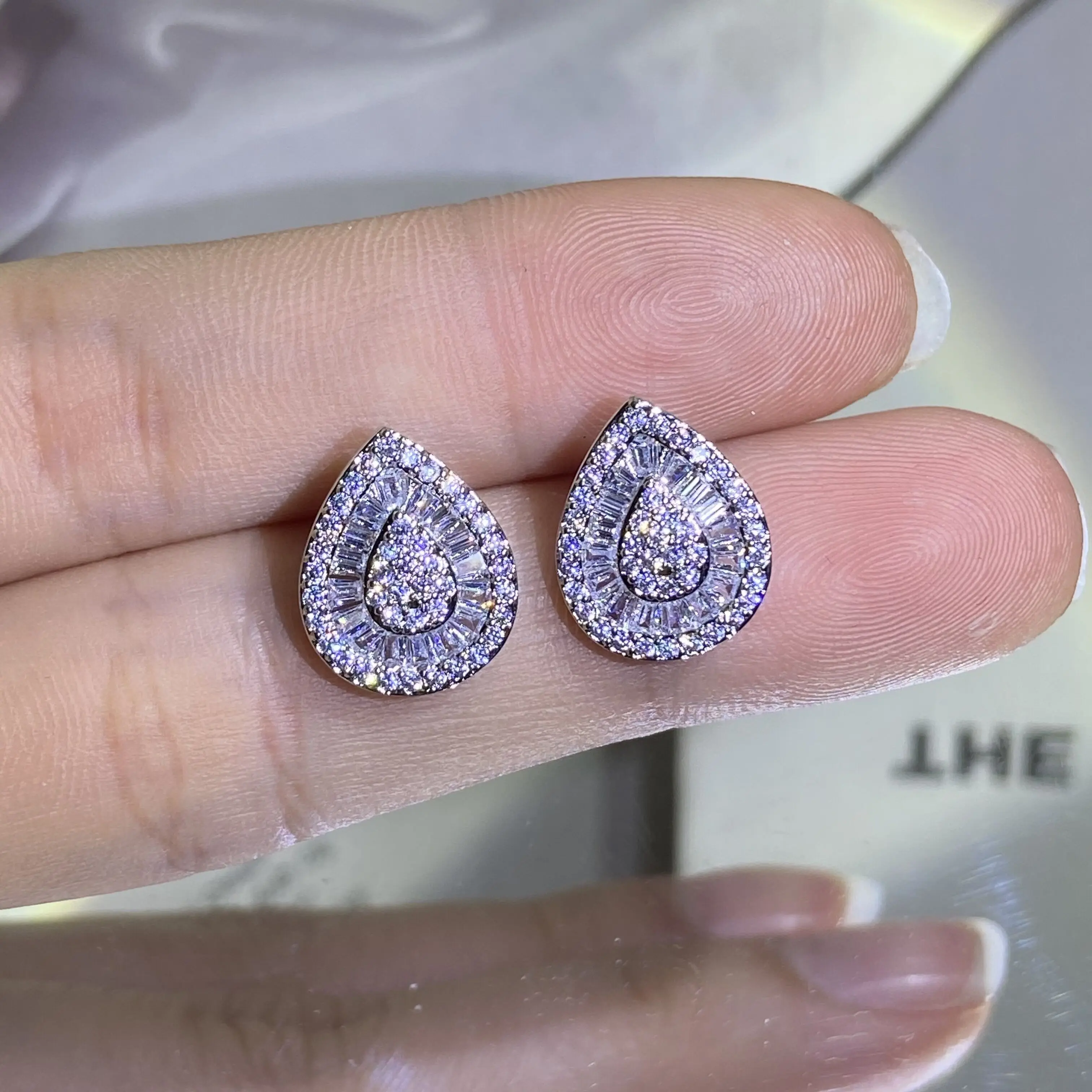 2022-NEW-Fashion-Water-Droplets-Earring-For-Women-Real-Geometric ...