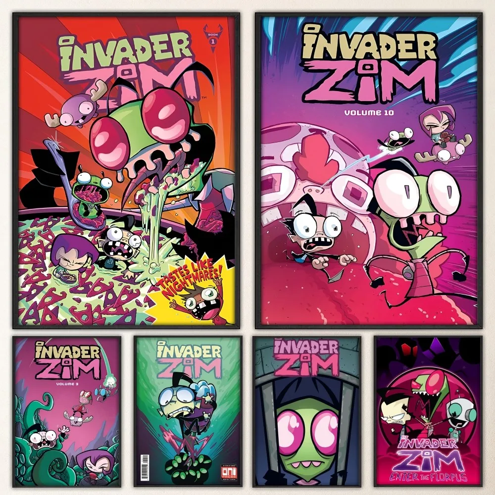 Invader-Zim-Poster-Fancy-Poster-Wall-Sticker-for-Living-Room-Bar ...