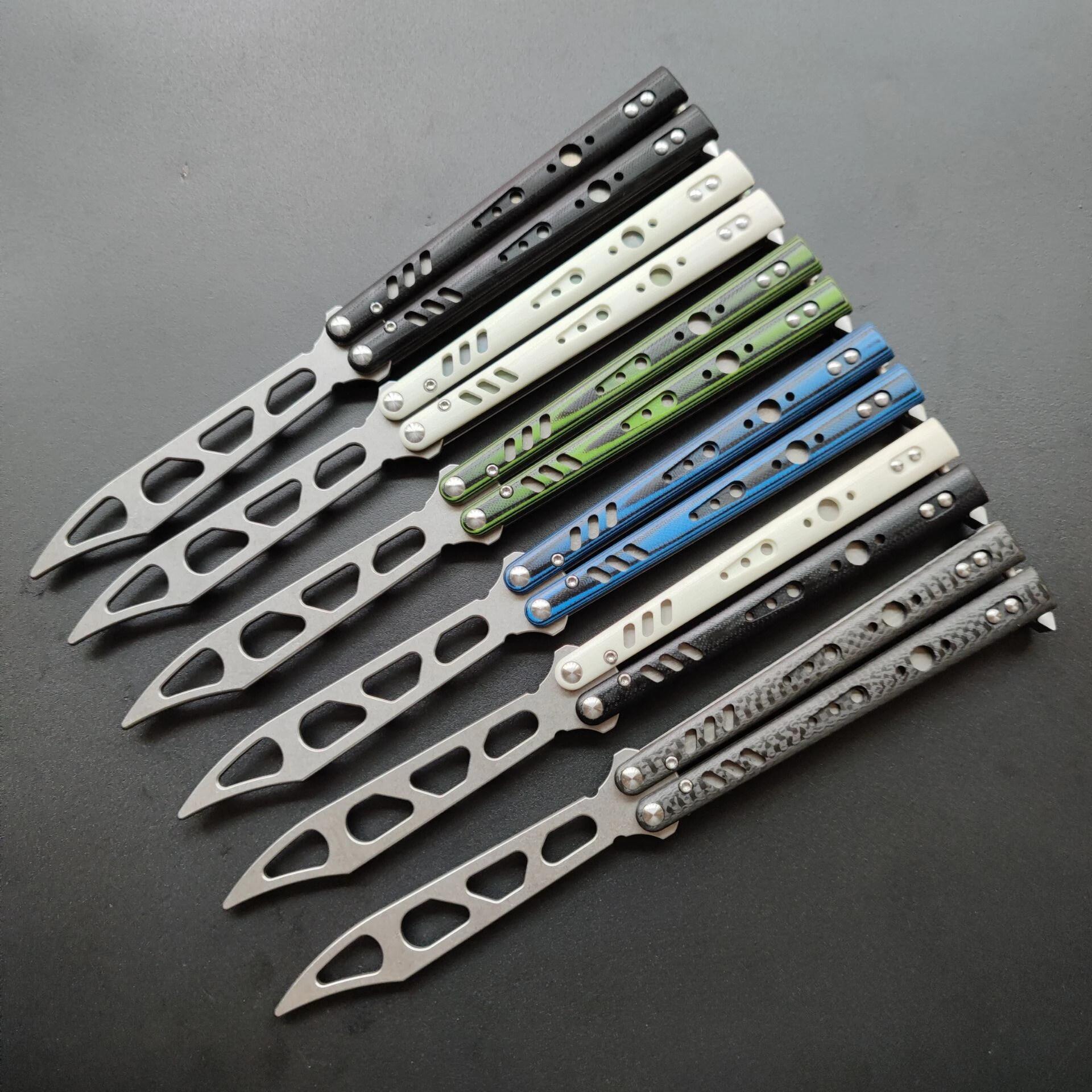 Baliplus Brs Replicant Butterfly Knife Trainer D2 Blade Carbon Fiber ...