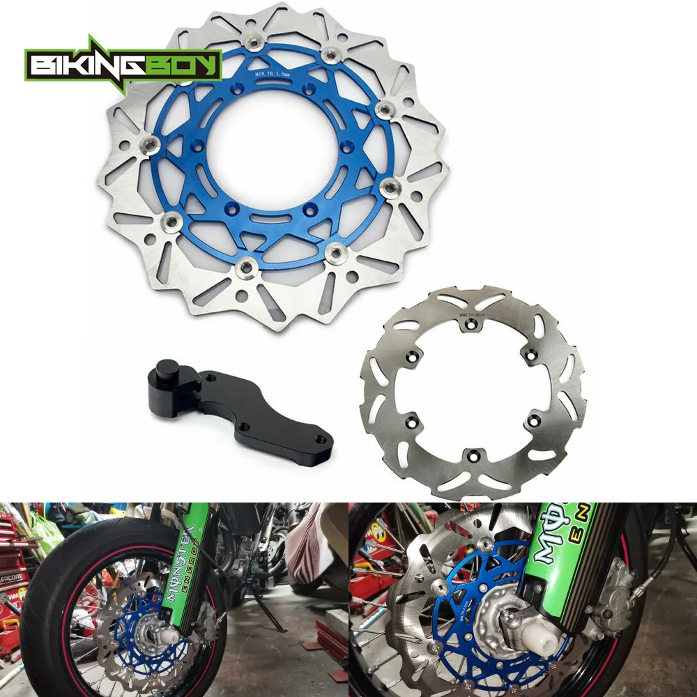 BIKINGBOY-320mm-Front-Rear-Brake-Discs-Rotors-Bracket-DRZ-400-S-00-09 ...