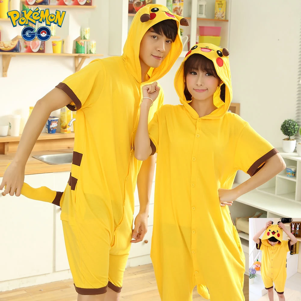 Pijama de Anime Pokemon Pikachu para niños, traje de dibujos animados ...