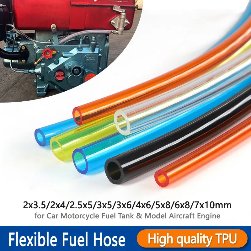 High quality TPU Fuel Hose 2x3.5/2x4/2.5x5/3x5/3x6/4x6/5x8/7x10mm Fuel ...