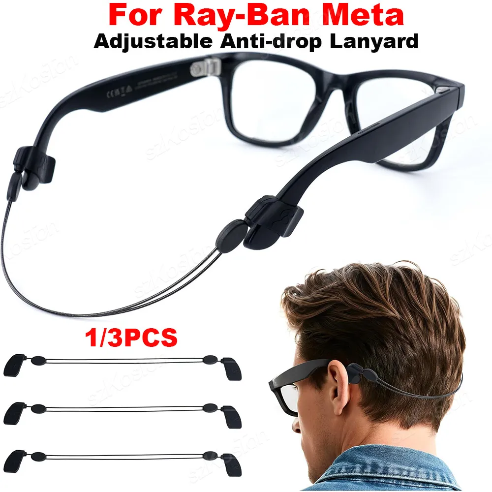 For Ray-Ban Meta Wayfarer/Skyler/Headliner Adjustable Anti-drop Lanyard ...
