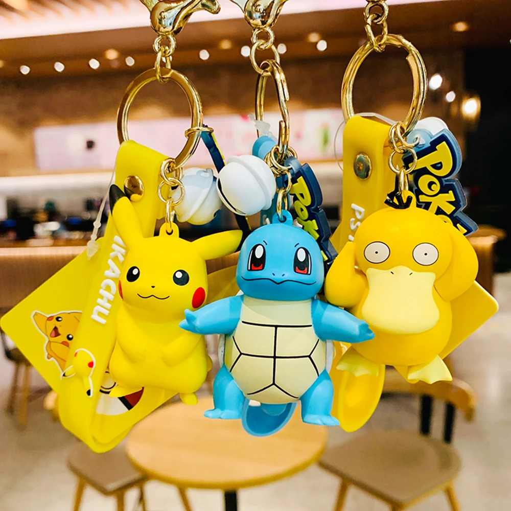 Pikachu Keychain Authentic Pokemon Action Figure Pokémon Keychain ...