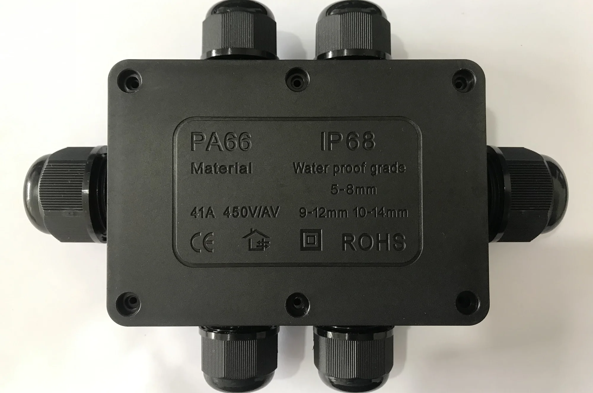 M16-Outdoor-Waterproof-Junction-Box-Black-3-Way-Mini-Connector-Box-with ...