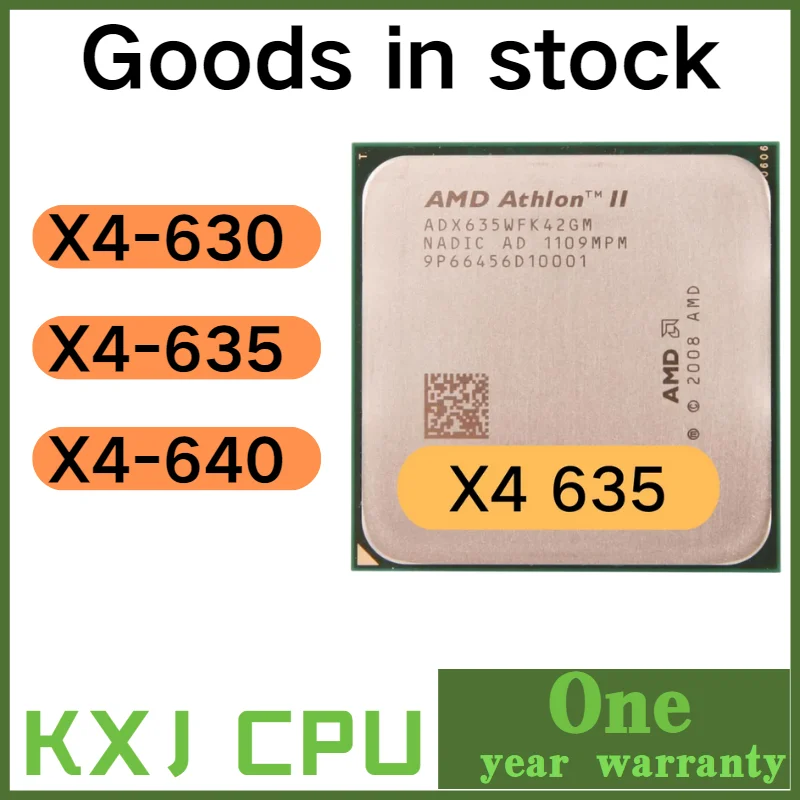 AMD Athlon II X4 630 X4-630 2.8GHz Quad-Core CPU Processor ADX630WFK42GI x4-635 X4 635 X4-640 X4 ...