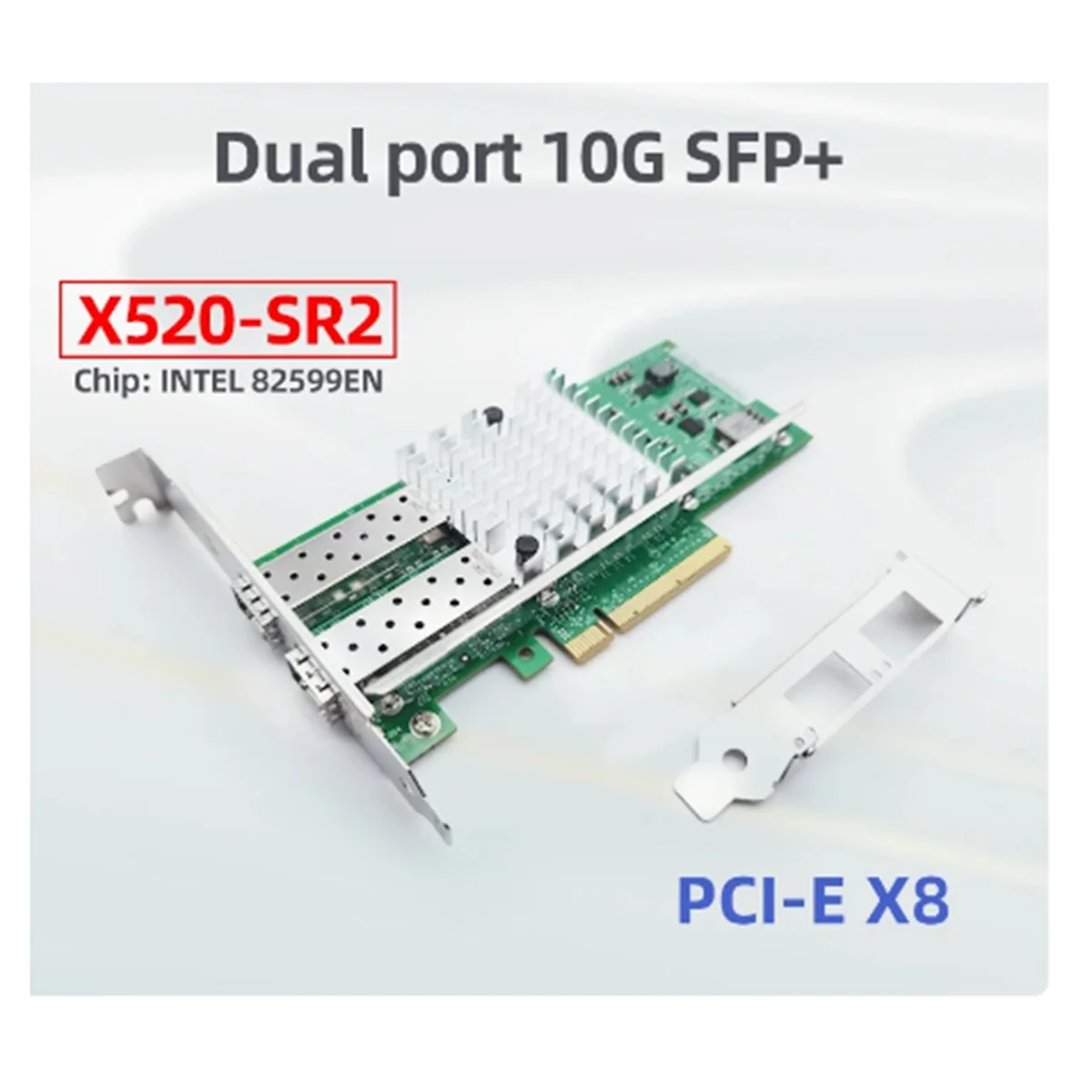 이더넷 네트워크 카드 Pci Express X8 X520SR1 단일 및 이중 SFP 포트 어댑터 - 티몬