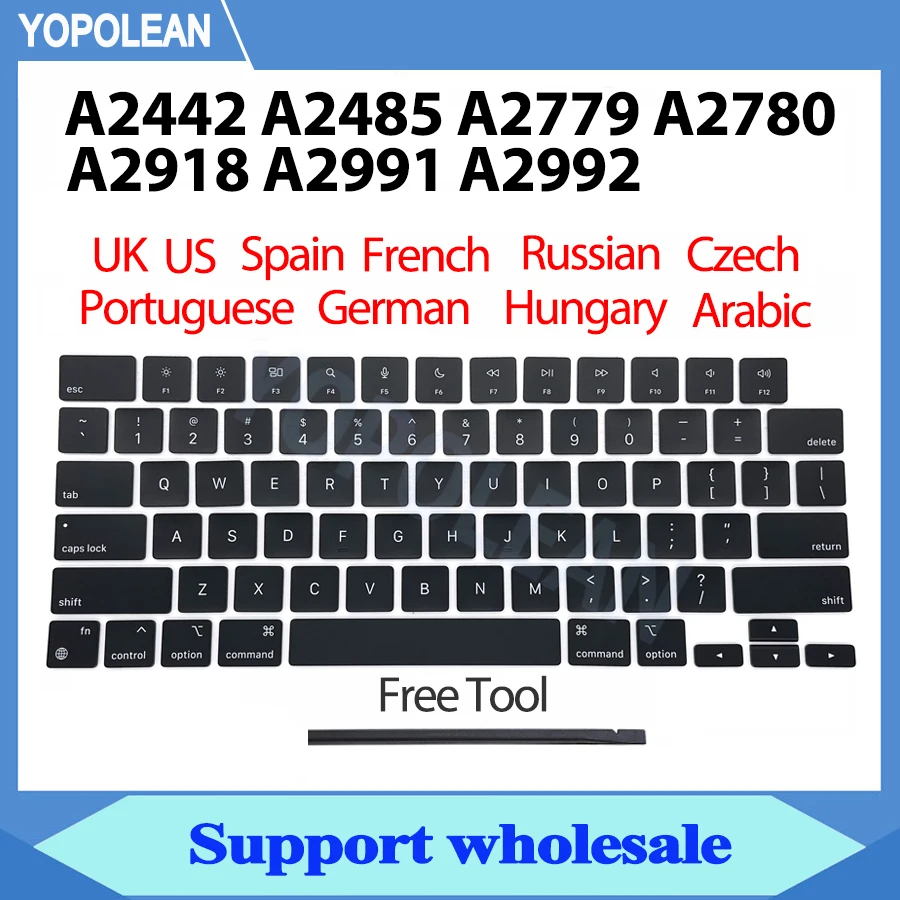 New-Laptop-Key-Keycaps-Keys-Cap-For-Macbook-Pro-Air-14-16-A2442-A2485 ...