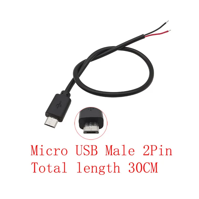 USB Power Supply Cable 2/4 Pin Micro USB/USB 2.0 A/Type C Male Female ...