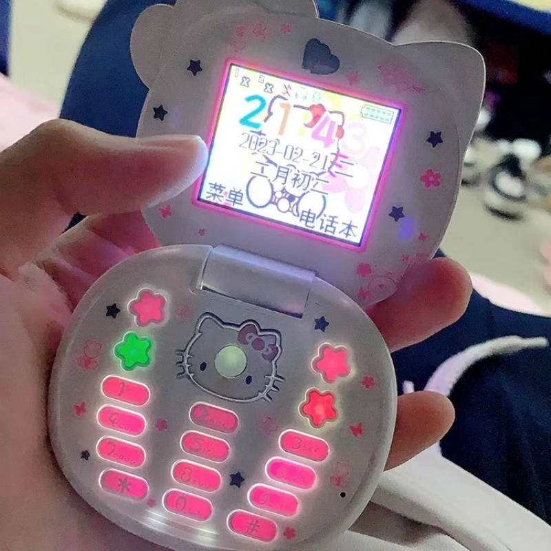 2023-Sanrio-Hello-Kitty-orijinal-Kawaii-Flip-telefon-karikat-r-sevimli ...