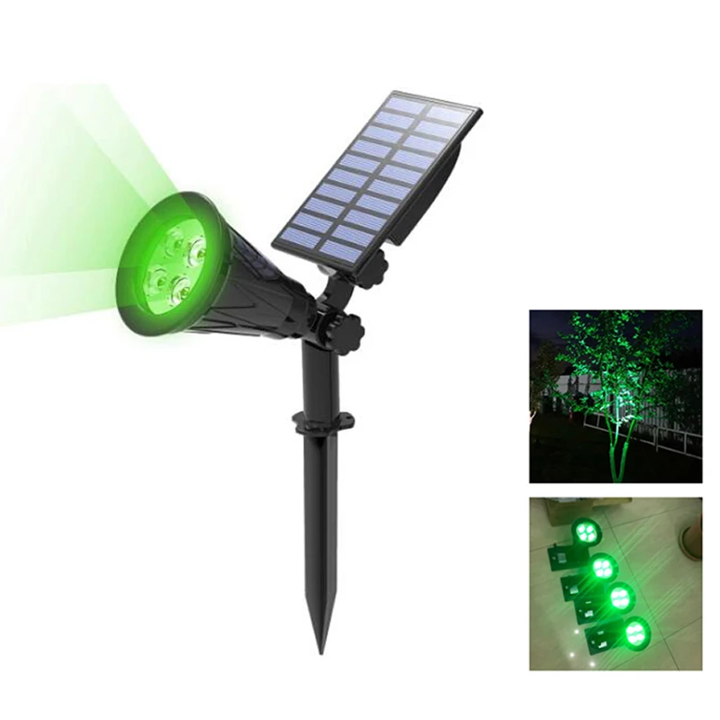 4-LED-Outdoor-Solar-Lights-Adjustable-Angle-Lighting-Waterproof-Garden ...