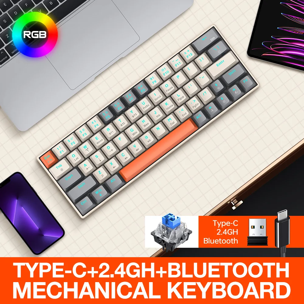 2024-New-T16-Game-Keyboard-Iron-Plate-Colorful-Glowing-USB-Wired ...