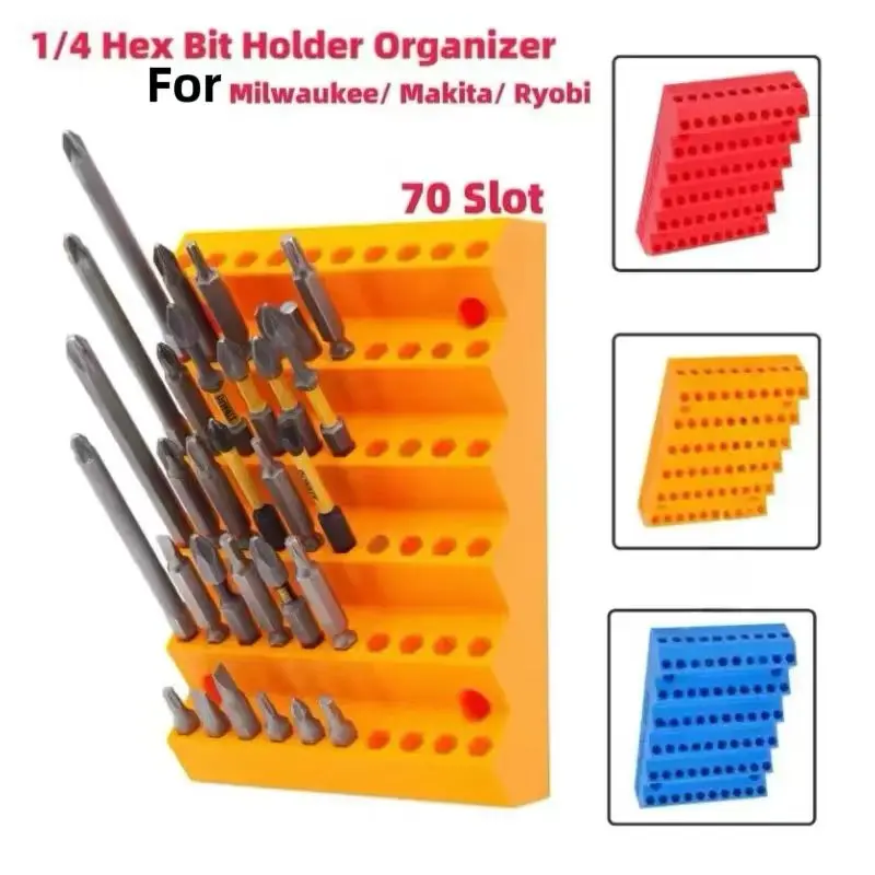 70-Hole-Screwdriver-Drill-Holder-Storage-Grid-Hexagonal-Drill-Storage ...