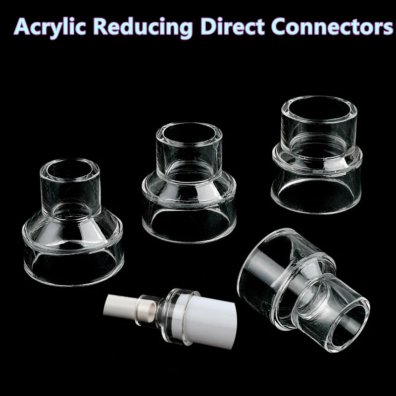 1~5PCS Acrylic Reducing Direct Connectors Water Tube Fittings Aquarium ...