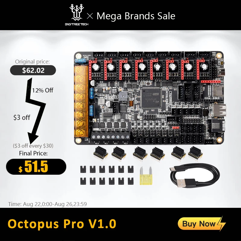 Bigtreetech Btt Octopus Pro V1.0 Motherboard 3d Printer Parts Board ...
