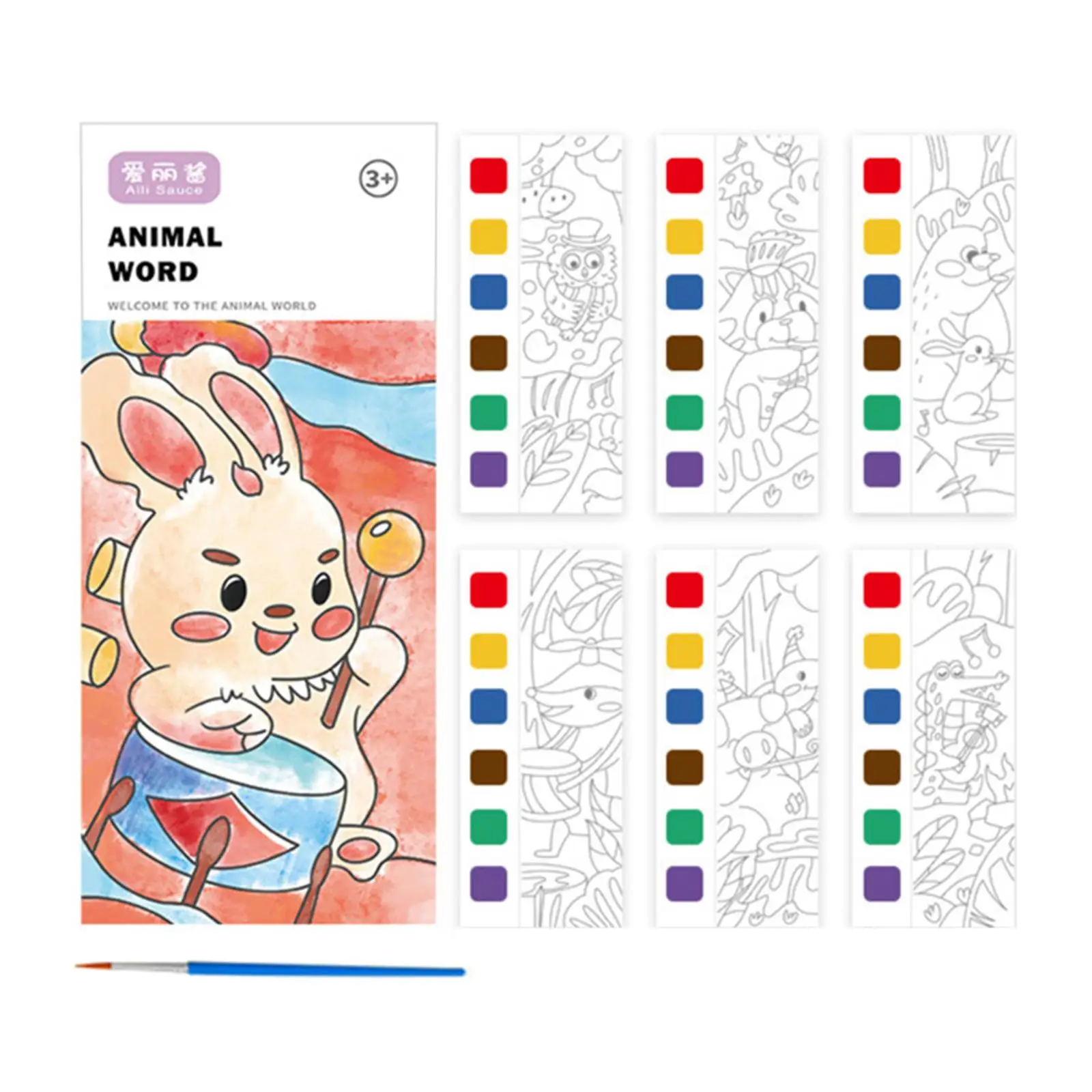 Watercolor-Painting-Book-Color-Drawing-Toy-DIY-Painting-Toy-Drawing ...