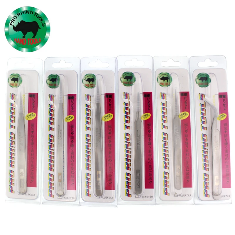 Japan-RHINO-SW-Tweezers-Frosted-Anti-Magnetic-Anti-Acid-Slender-Pointed ...