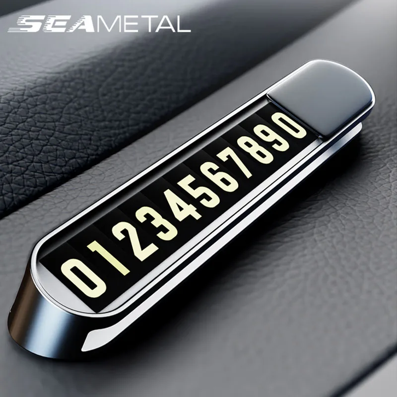 SEAMETAL-Phone-Number-In-The-Car-Business-Card-Temporary-Parking-Card ...